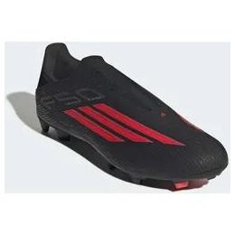 Fu&szlig;ballschuh Adidas PERFORMANCE "F50 LEAGUE LACELESS FIRM/MULTI GROUND", Damen, Gr. 47, core schwarz, lucid rot, core schwarz, Synthetik, Textil, Schuhe Fu&szlig;ballschuh, f&uuml;r viele verschiedene B&ouml;den geeignet