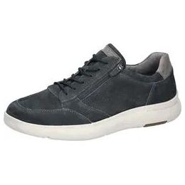 Waldl&auml;ufer Sneaker WALDL&Auml;UFER "HEIKO", Herren, Gr. 11,5 (46,5), nachtblau, grau, Nubukleder, unifarben mit Farbeinsatz, Schuhe Sneaker, Komfortschuh, Halbschuh in Bequemweite H (= sehr weit)