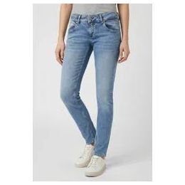 Slim-fit-Jeans Herrlicher "Touch Slim Denim", Damen, Gr. 30, L&auml;nge 30, after rain, Denim/Jeans, Obermaterial: 78% Baumwolle, 19% Polyester, 3% Elasthan, skinny fit lang, Jeans Slim-fit-Jeans, mit besonderer Nahtf&uuml;hrung