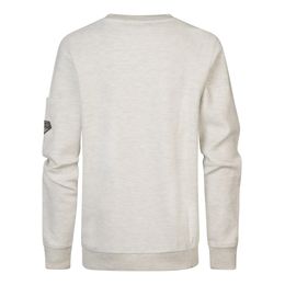 PETROL INDUSTRIES Sweatshirt 'Ninilchik' Jungen Gr&ouml;&szlig;e 176 wei&szlig;meliert