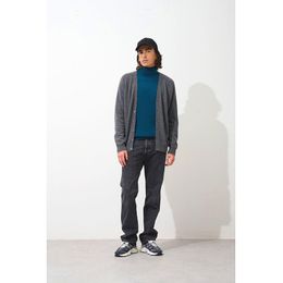 AUTHENTIC CASHMERE Kaschmir-Cardigan in Anthrazit - 56% | Gr&ouml;&szlig;e L | Herren-pullover-cardigans