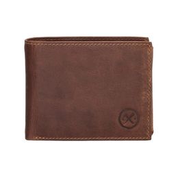 HIDE & STITCHES Leder-Geldb&ouml;rse in Hellbraun - (B)8 x (H)10 x (T)1,5 cm - 39% | Herren-portemonnaies-etuis