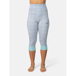 KARI TRAA Merinowoll-Thermounterhose "Rose Capri" in Hellblau/ Mint - 40% | Gr&ouml;&szlig;e L | Damen-sportunterwaesche