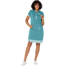 WITT WEIDEN Sweatkleid in T&uuml;rkis/ Wei&szlig; - 65% | Gr&ouml;&szlig;e 42 | Damen-kleider