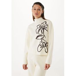 Mexx Rollkragenpullover ''Flower'' in Creme - 56% | Gr&ouml;&szlig;e S | Damen-pullover-cardigans