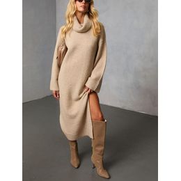 LA Angels Strickkleid in Beige - 57% | Gr&ouml;&szlig;e L | Damen-kleider