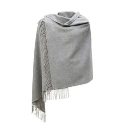Lanerossi Wollcape in Grau - (L)79 x (B)180 cm - 72% | Damenjacken