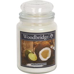 Woodbridge Duftkerze "Coconut & Lime" in Wei&szlig; - 565 g - 43% | Kerzen-vasen