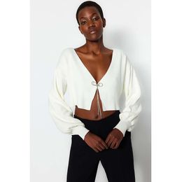 Trendyol Cardigan in Wei&szlig; - 55% | Gr&ouml;&szlig;e M | Damen-pullover-cardigans