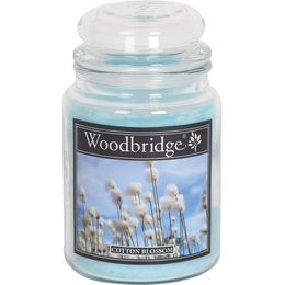 Woodbridge Duftkerze "Cotton Blossom" in Hellblau - 565 g - 59% | Kerzen-vasen