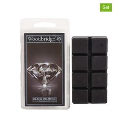 Woodbridge 2er-Set: Duftwachs "Black Diamond" in Schwarz - 2x 68 g - 56% | Kerzen-vasen
