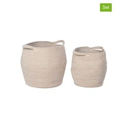 House Nordic 2er-Set: K&ouml;rbe "Lamas" in Beige - 43% | Kisten-koerbe