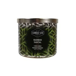 CANDLE-LITE Duftkerze "Bamboo Santal" in Gr&uuml;n - 396 g - 39% | Kerzen-vasen