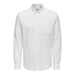 Only & Sons ONLY & SONS Hemd "Alvaro" - Regular fit - in Wei&szlig; - 43% | Gr&ouml;&szlig;e S | Herren-plussize