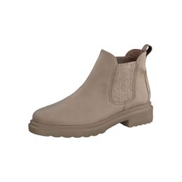 Paul Green Leder-Chelsea-Boots in Beige - 51% | Gr&ouml;&szlig;e 40 | Stiefeletten