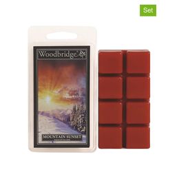 Woodbridge 2er-Set: Duftwachs "Mountain Sunset" in Rot - 2x 68 g - 56% | Kerzen-vasen