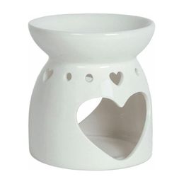 Woodbridge Woodbridge Teelicht Duftlampe Heart White - 10cm in Wei&szlig; - (L)10 cm - 48% | Kerzen-vasen