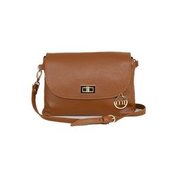 Mia Tomazzi Leder-Umh&auml;ngetasche "Masaniello" in Hellbraun - (B)25 x (H)19 x (T)2 cm - 74% | Damen-taschen