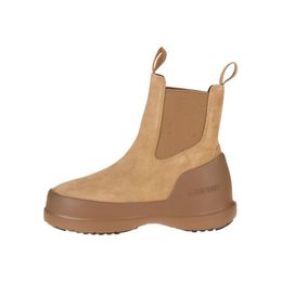 Moon Boot Leder-Boots "Luna Chelsea Suede" in Hellbraun - 64% | Gr&ouml;&szlig;e 39 | Damen-stiefel