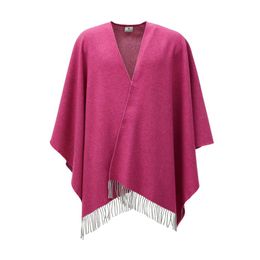 Lanerossi Wollponcho "Celine" in Fuchsia - (L)130 x (B)180 cm - 76% | Damenjacken