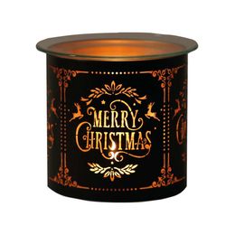 Woodbridge Duftlampe "Merry Christmas" in Schwarz/ Gold - (H)10,5 cm - &Oslash; 10,5 cm - 53% | Kerzen-vasen