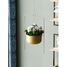 Evila Blumentopf "Parapet" in Gold - (H)40 x &Oslash; 17 cm - 62% | Kerzen-vasen