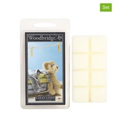 Woodbridge 2er-Set: Duftwachs "Clean Linen" in Creme - 2x 68 g - 56% | Kerzen-vasen