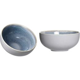 Ritzenhoff Breker Schale Skagen Stone, Blau, Grau, Keramik, 15x7x15 cm, Essen & Trinken, Geschirr, Schalen & Sch&uuml;sseln, Schalen