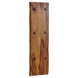 Mid.you Wandgarderobe, Sheesham, Holz, Sheesham, massiv, 40x140x7 cm, Garderobe, Garderobenleisten & Garderobenhaken