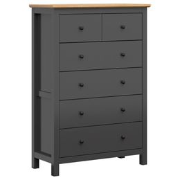 Kommode, Graphit, Eiche Artisan, Holzwerkstoff, 6 Schublade(n) Schubladen, 101x145x44 cm, Wohnzimmer, Kommoden & Sideboards, Kommoden