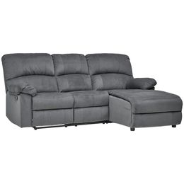 P & B Ecksofa, Grau, Textil, 3-Sitzer, Ottomane rechts, L-Form, 216x159 cm, Relaxfunktion, Wohnzimmer, Sofas & Couches, Wohnlandschaften, Ecksofas
