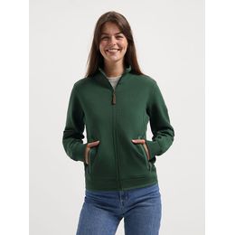 TRAVELIN' Sweatjacke "Olia" in Gr&uuml;n - 59% | Gr&ouml;&szlig;e M | Damen-sweatshirts-jacken