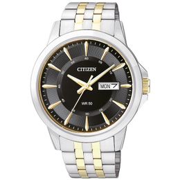 Citizen Herren Quarzuhr Armbanduhr, Herrenuhr, Damenuhr, Edelstahlarmband, Datum silber
