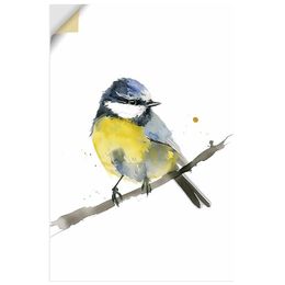 Artland Wandbild &raquo;Aquarell Blaumeise&laquo; Vogelbilder 1 Stk. tlg. als Alubild, Leinwandbild, Poster, Wandaufkleber in verschied. Gr&ouml;&szlig;en Vinyl