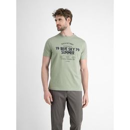 Lerros Herren Lerros T-Shirt &raquo;Herren T-Shirt mit Brustprint&laquo; grau S