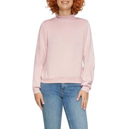 Qs Damen QS Sweatshirt, mit R&uuml;schenkragen pink M