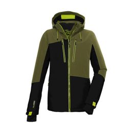 Killtec Herren Skijacke &raquo;KSW 69 MN SKI JCKT&laquo; Wasserdichte Funktionsjacke mit abnehmbarer Kapuze und Schneefang gr&uuml;n L