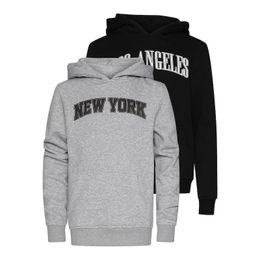 Urban Classics Jungen Urban Classics Kapuzensweatshirt &raquo; Hoody 2 Pack - langarm - Los Angeles & New York&laquo;, 1 Stk. 158/164