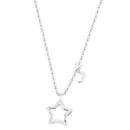 Firetti Damen Kette mit Anh&auml;nger &raquo;Schmuck Geschenk Silber 925 Halsschmuck Halskette Ankerkette Stern&laquo; mit Zirkonia (synth.) silber