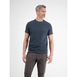 Lerros Herren Lerros T-Shirt &raquo;Herren T-Shirt in Strukturqualit&auml;t&laquo; blau XL
