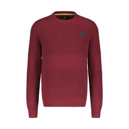Lerros Herren Lerros Strickpullover &raquo;Herren Pullover in Strukturstrickqualit&auml;t&laquo; rot XXL