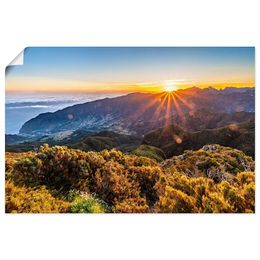 Artland Wandbild &raquo;Sonnenaufgang &uuml;ber Madeira Bica da Cana&laquo; Bilder vom Sonnenuntergang & -aufgang 1 Stk. tlg. als Alubild, Leinwandbild, Poster, Wandaufkleber 