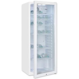 Exquisit Getr&auml;nkek&uuml;hlschrank &raquo;GKS240-GT-160C weiss&laquo; 140 cm hoch 54 cm breit silber