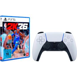 Playstation 5 Playstation 5-Controller &raquo;NBA 2K26 + DualSense&laquo; schwarz Bewegungssensor: Der integrierte Beschleunigungsmesser und das Gyroskop bieten 