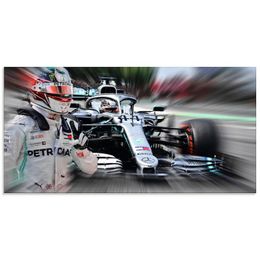 Artland Glasbild &raquo;Weltmeister Sir Lewis Hamilton&laquo; Funsport 1 Stk. tlg. in verschiedenen Gr&ouml;&szlig;en Glas