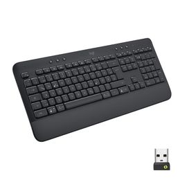 Logitech Gaming-Tastatur &raquo;SIGNATURE K650 - US INT'L - INTNL&laquo; (Angenehmes Tippen) grau Verbindung &uuml;ber Bluetooth oder Logi Bolt USB-Empf&auml;nger