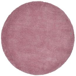 Tom Tailor HOME Hochflor-Teppich &raquo;Shaggy Teppich Cozy&laquo; rund 25 mm H&ouml;he Uni Farben, auch in Pastell Farben, weich & kuschelig rosa Polyester
