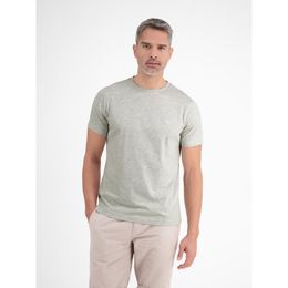 Lerros Herren Lerros T-Shirt &raquo;Basic T-Shirt mit Logostitch&laquo; wei&szlig; S