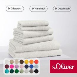 s.Oliver Handtuch Set &raquo;s.Oliver, Premium Qualit&auml;t, 600 gr/m&sup2;&laquo; Set 6 Stk. Walkfrottier 2 G&auml;stet&uuml;cher 30x50, 2 Handt&uuml;cher 50x100, 2 Duscht&uuml;cher 70x140 