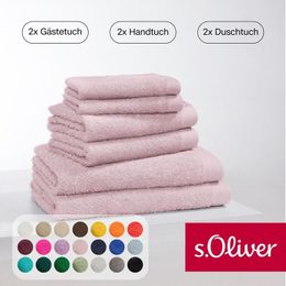 s.Oliver Handtuch Set &raquo;s.Oliver, Premium Qualit&auml;t, 600 gr/m&sup2;&laquo; Set 6 Stk. Walkfrottier 2 G&auml;stet&uuml;cher 30x50, 2 Handt&uuml;cher 50x100, 2 Duscht&uuml;cher 70x140 